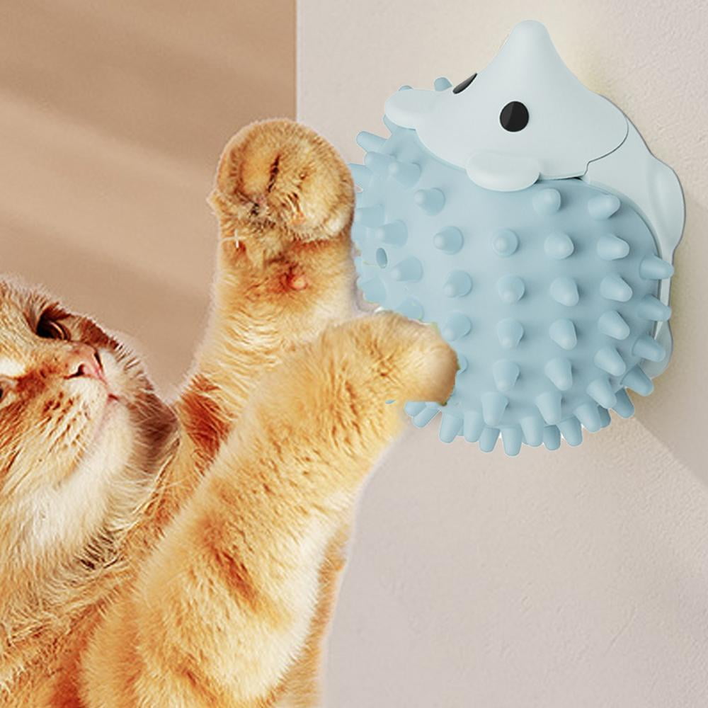 Catnip Licking Balls for Cats Hedgehog Shaped Cat Face Scratcher Catnip Toy Cat Rubbing Post Cat ...