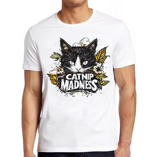 Catnip Madness Cat Pet Lover Joke Meme Funny T-shirt – Gamer Cult Movie ...