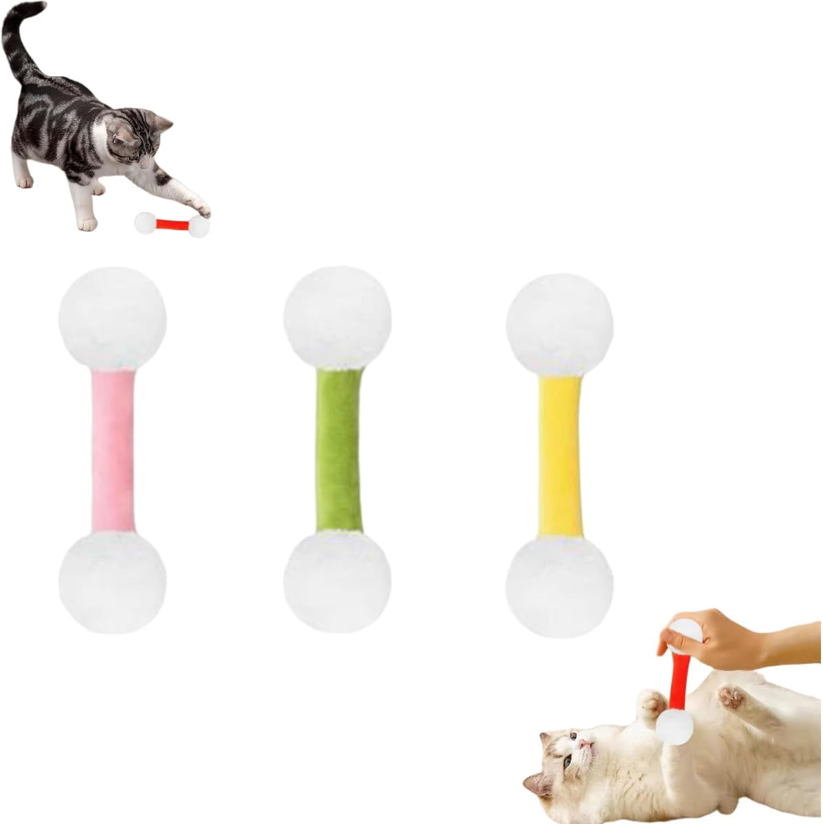 Catnip Plush Kicker Toys, 6-Pack, for Cats and KittensB-3 PCS - Walmart.com
