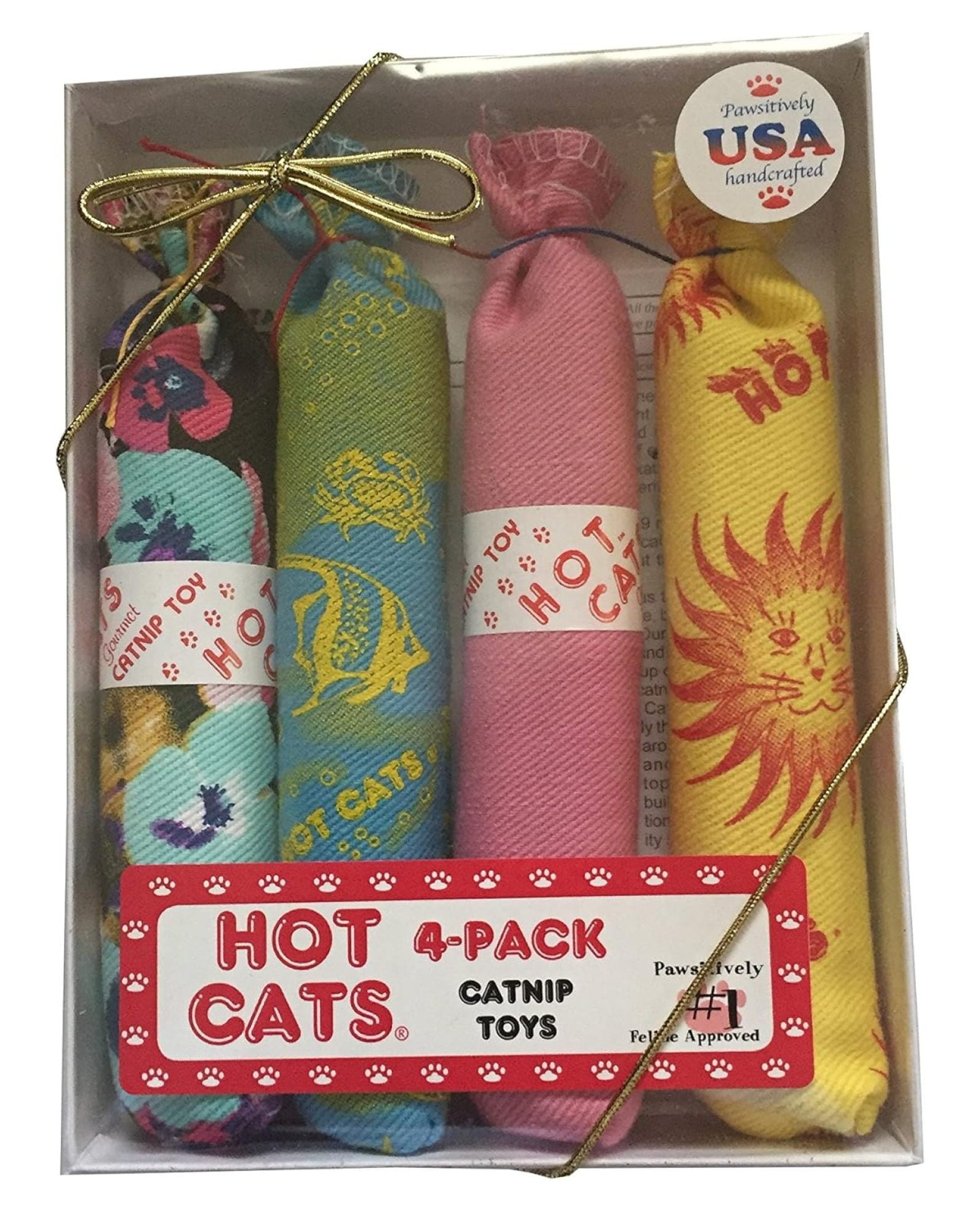 Catnip Sausage Toys 4 Pack - Package of Four (4) Hot Cat Catnip ...