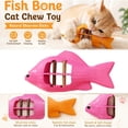 Catnip and Silvervine Chew, Fish Bone Cat Dental Chew Toy, Wooden ...