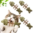 Catnip & Silvervine Chew, Natural Fish Bone Wooden Stick for Cat Teeth ...