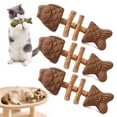Catnip & Silvervine Chew Toy, Fishbone Dental Texture, Safe Natural ...