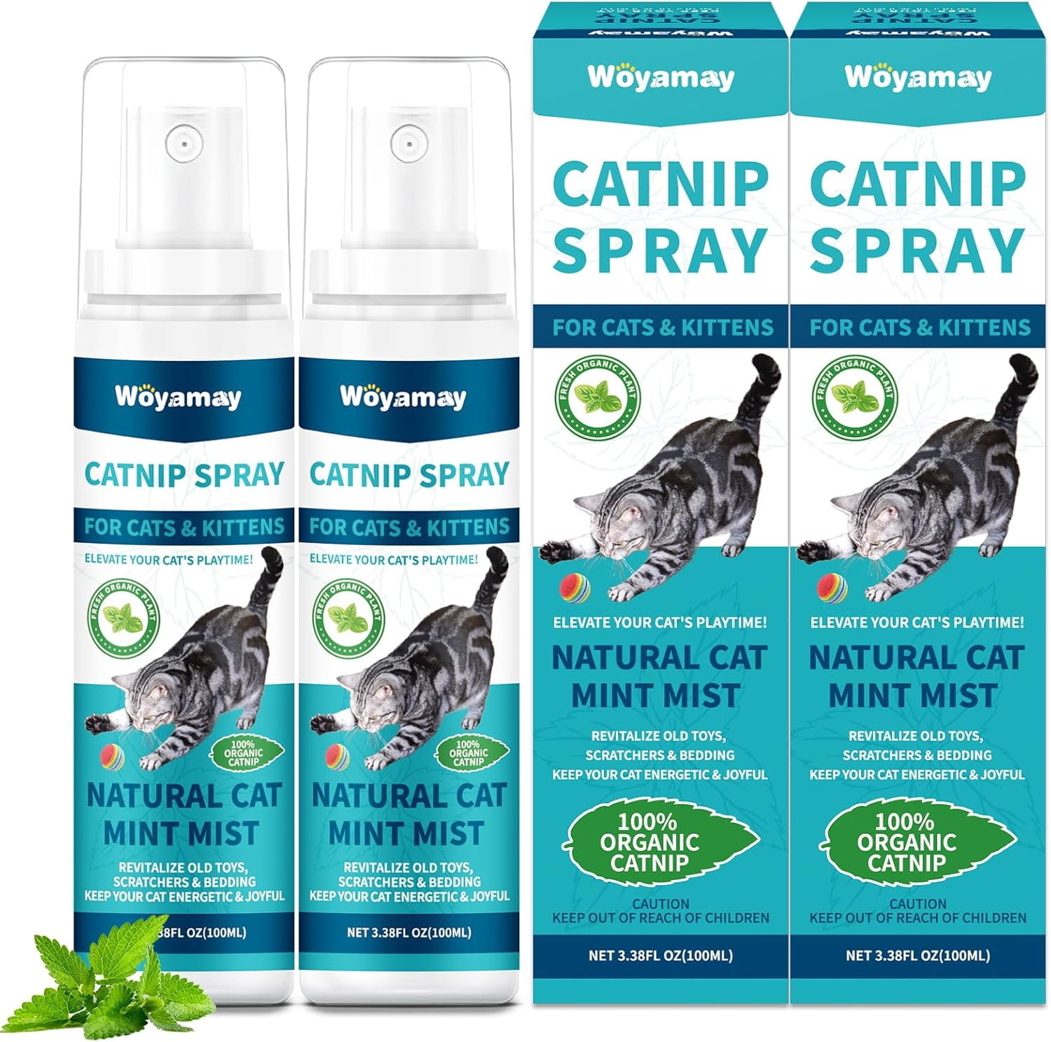 Catnip Spray for Cats, Natural Catnip for Cats and Kittens, Cat Spray ...