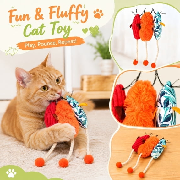 Catnip Toys, Cat Mouse Toys, Interactive Cat Toys for Indoor Cats ...