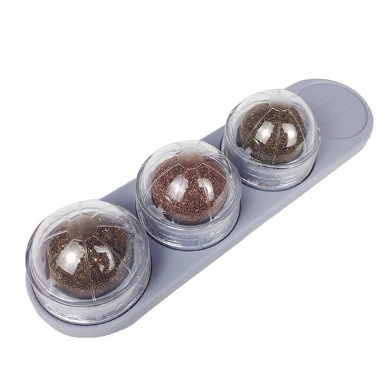 Catnip Wall Ball Rotating Lickable Treat Dispenser Energy Nutrition ...