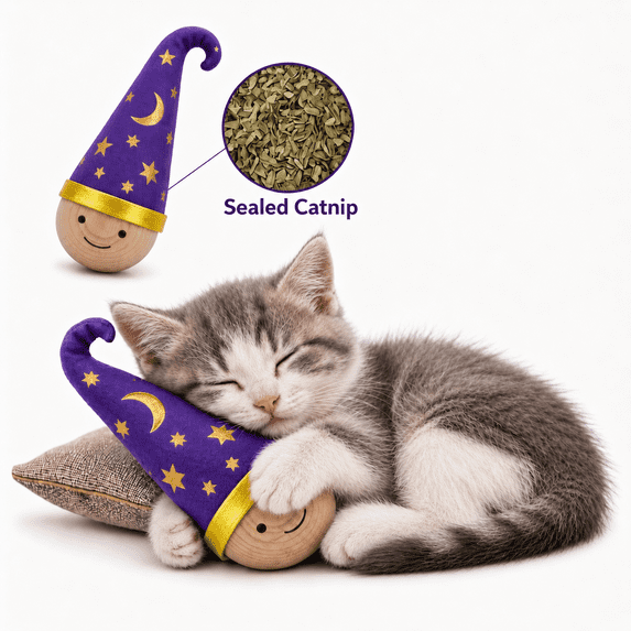 Catnip Wobbler Toy, Gnome-Shaped Interactive Cat Toy with Sealed Catnip ...