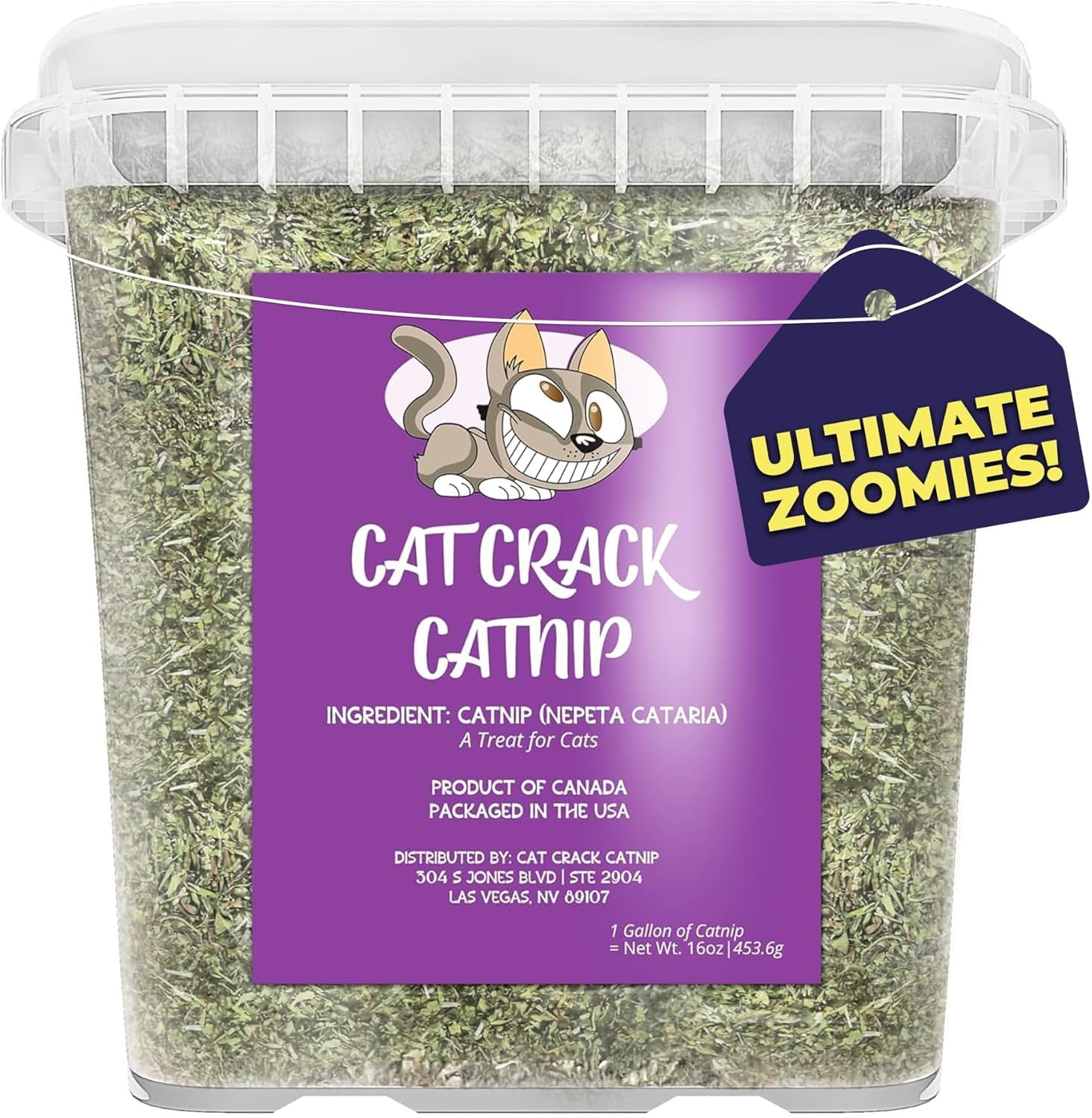 Catnip, Zoomie-Inducing Cat Nip Blend, North American Made & 100% Natural, Safe & Non-Addictive ...