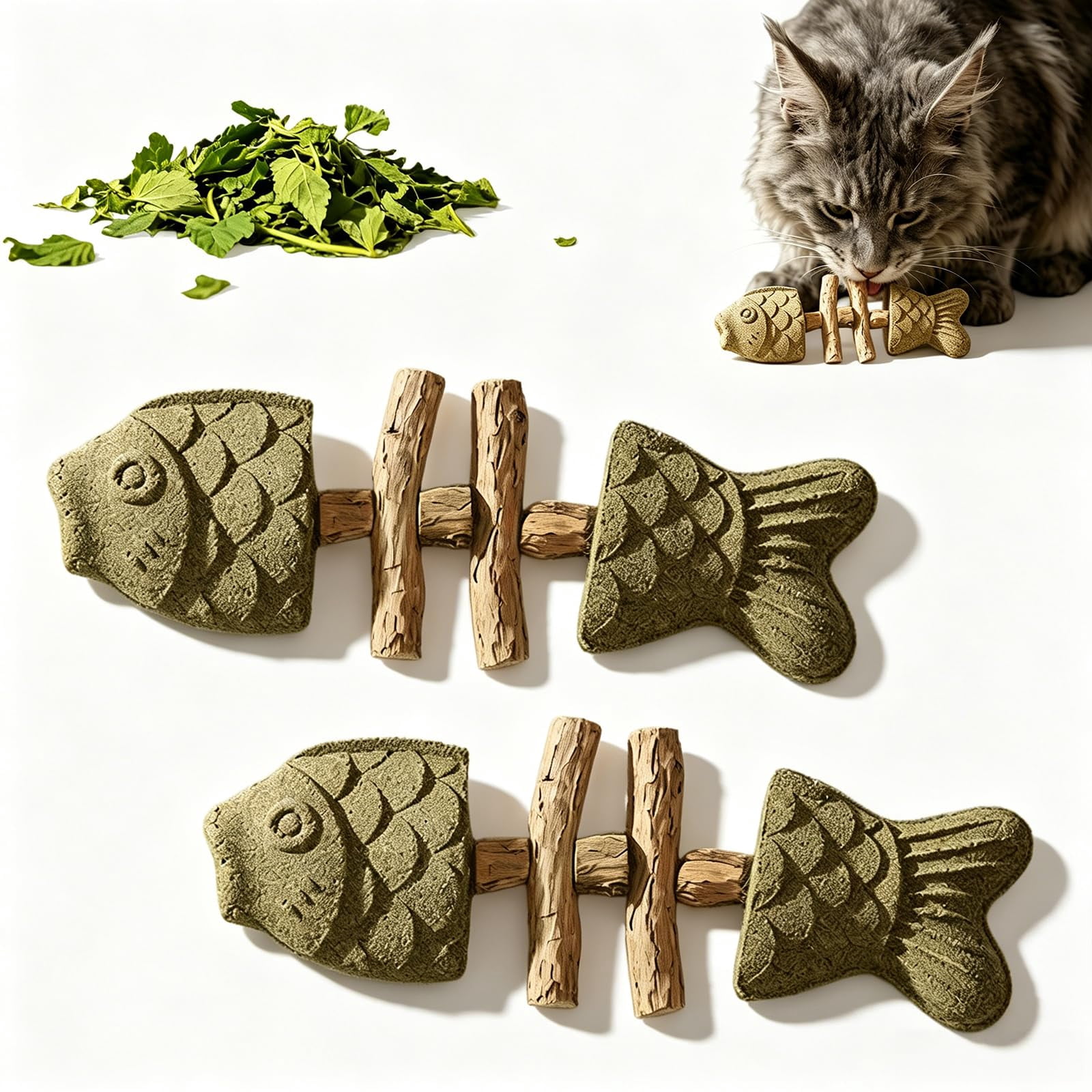 Catnip and Silvervine Chew, Cat Chew Toy,Designed Specifically for Cats ...