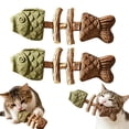 Catnip and Silvervine Chew Stick for Cats - Fish Bone Dental Chew Toy ...