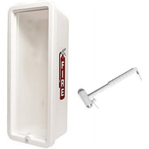 Cato 10501-H White Plastic Chief Fire Extinguisher Cabinet for 2-1/2 or ...