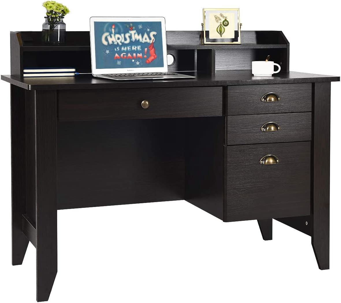 Catrimown Computer Desk with Drawers and Hutch, Teens Student Desk ...