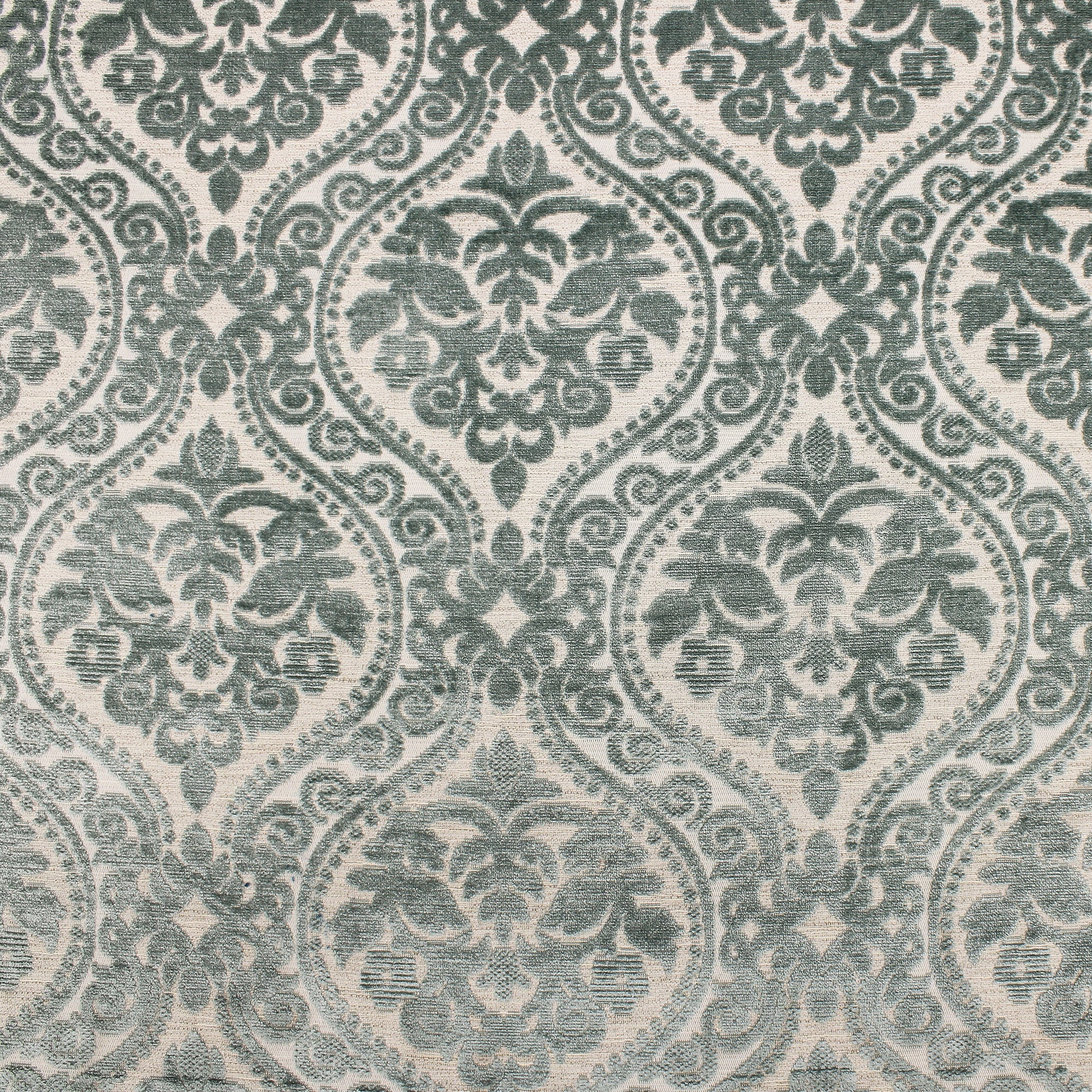 Catrina Fabric | Damask Cut Velvet on Linen Look | Upholstery Fabric ...