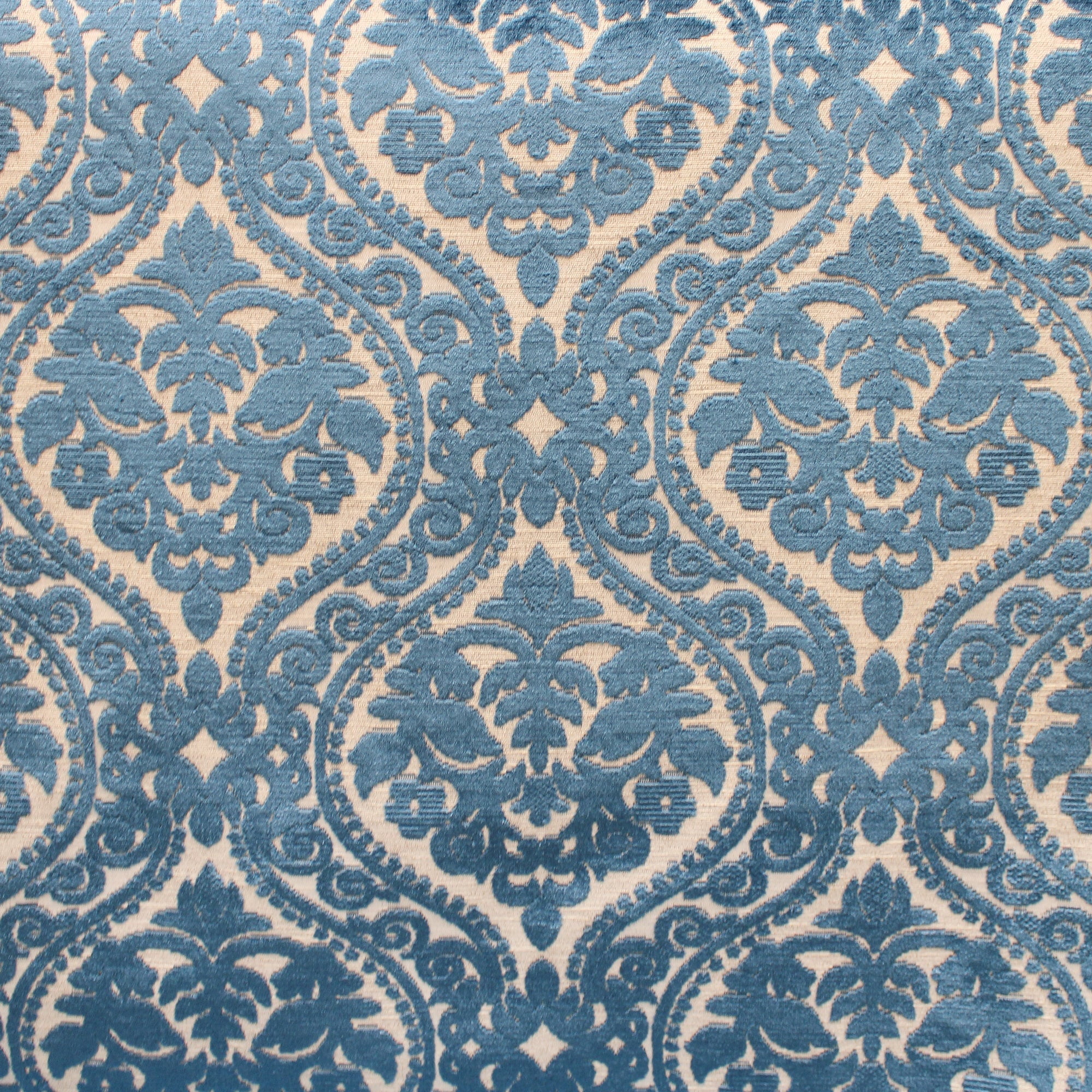 Catrina Fabric | Damask Cut Velvet on Linen Look | Upholstery Fabric ...