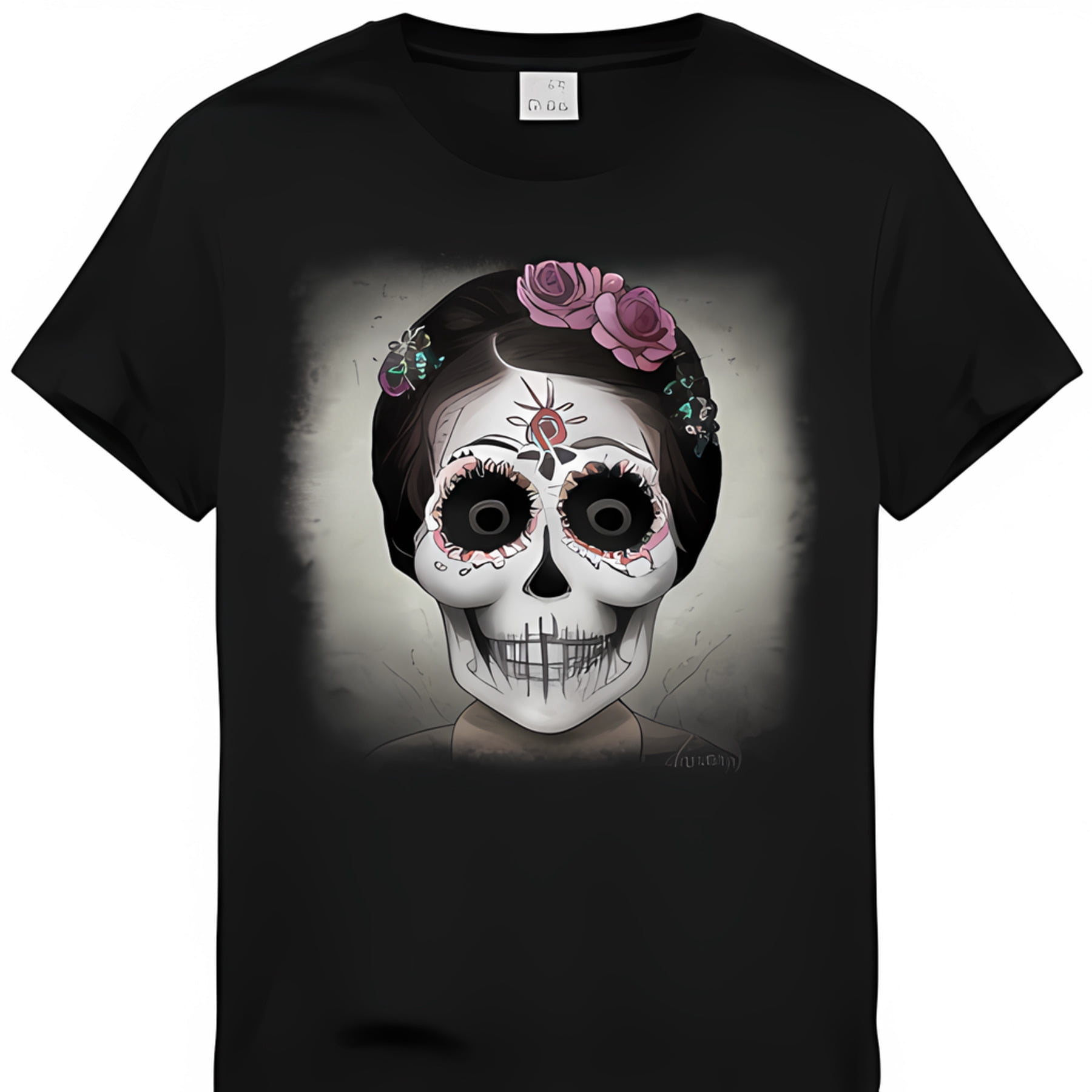 Catrina Face Vector Illustration Tshirt Cute & Detailed WaTeercolor ...