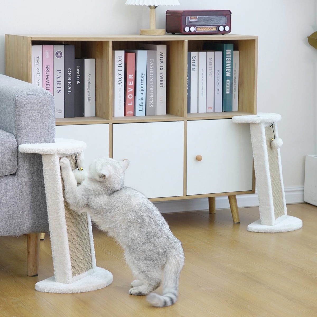 Catry Anti Scratch Couch Guards with Sisal Cat Scratching Pad, 2 Pack ...