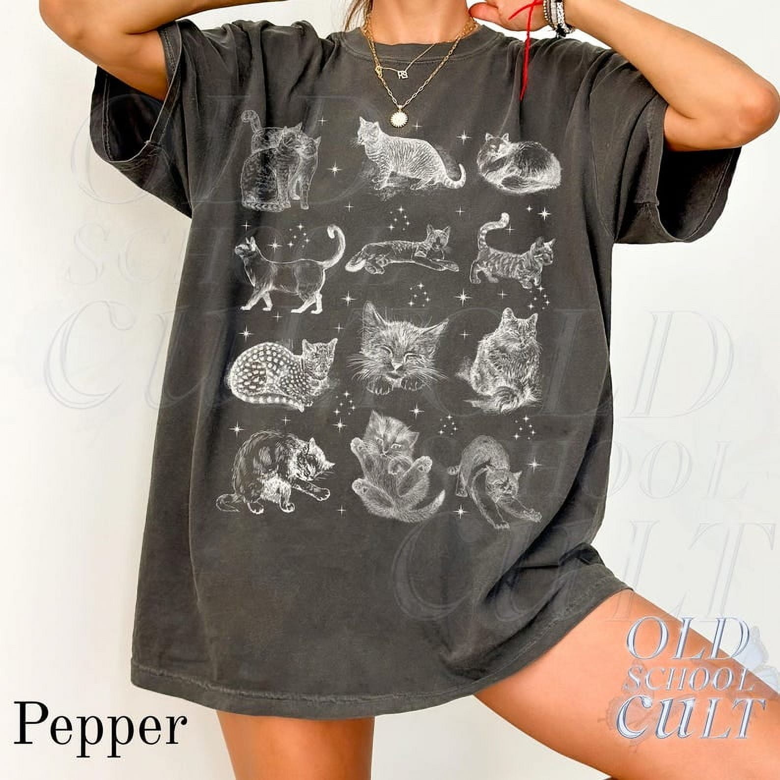 Cats 90s Vintage Style Tshirt, Retro Y2k Kitten Shirt, Cat Lovers Gift ...