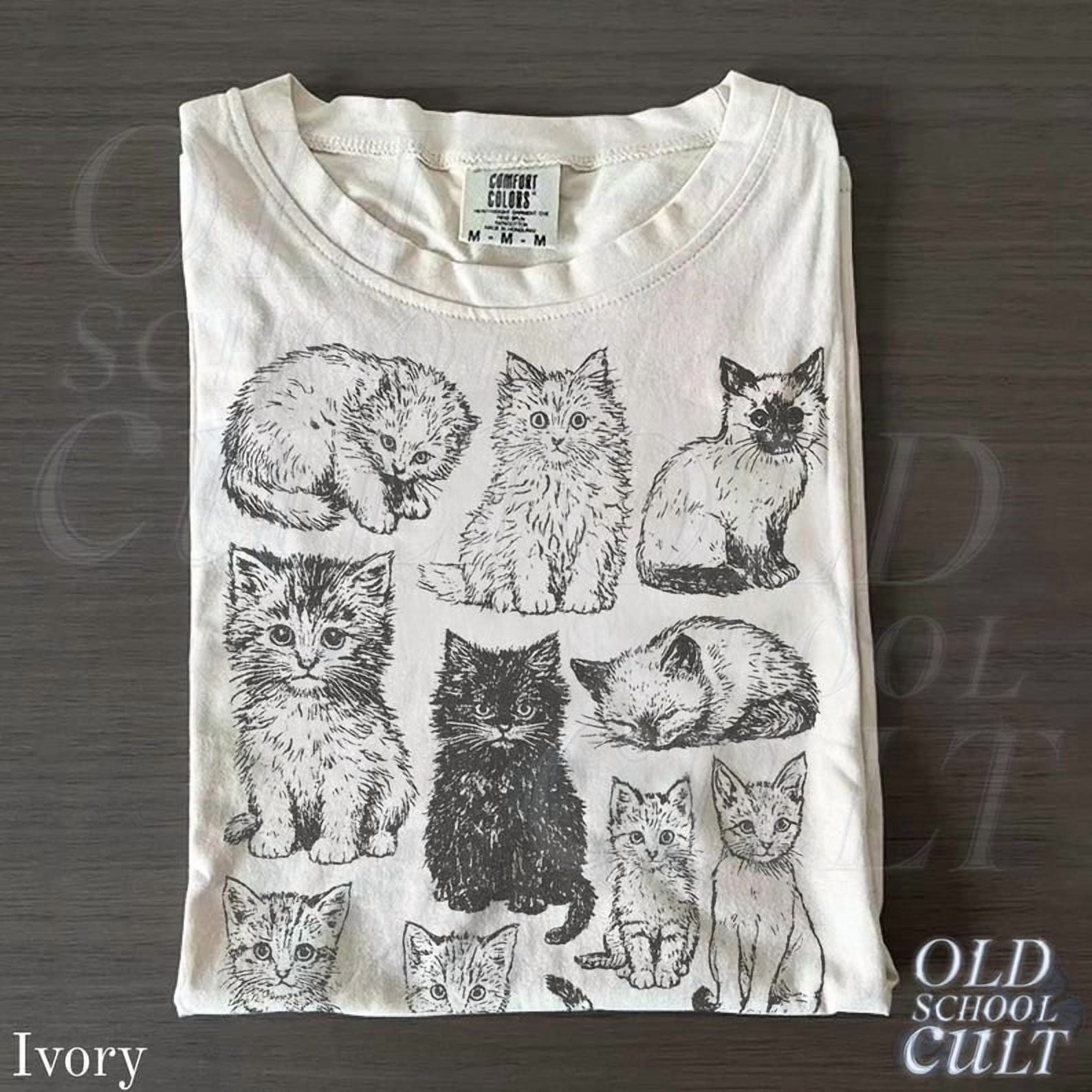 Cats 90s Vintage Tattoo Tshirt, Retro Y2k Kitten Shirt, Cat Lovers Gift ...