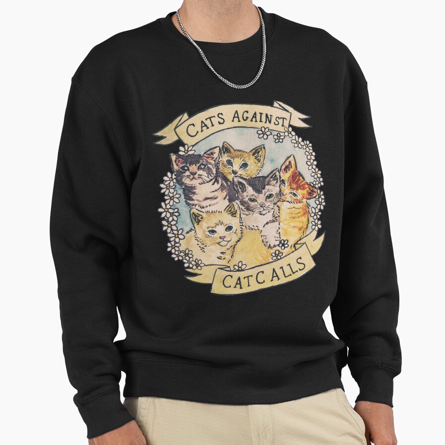 Cats Against Cat Calls Feminist Funny Animal Retro Graphic Vintage Art ...