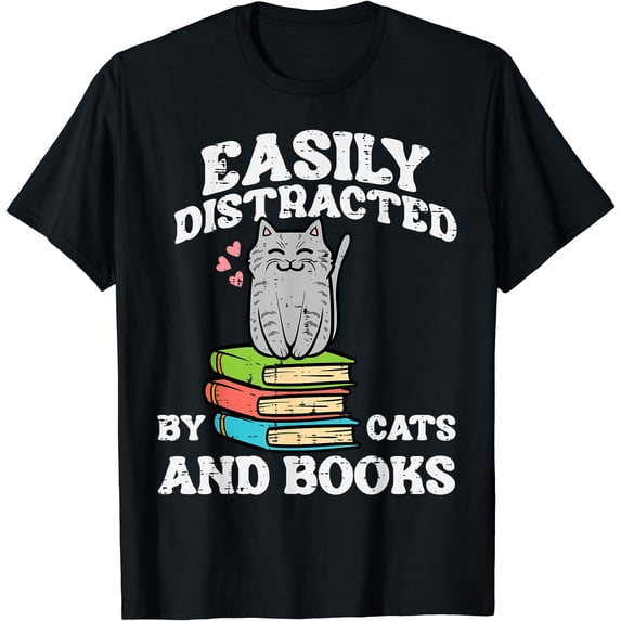 Cats And Books Read Reading Librarian Book Across America T-Shirt ...