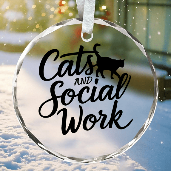 Cats And Social Work Social Worker Love Advocate Caseworker Ornament ...