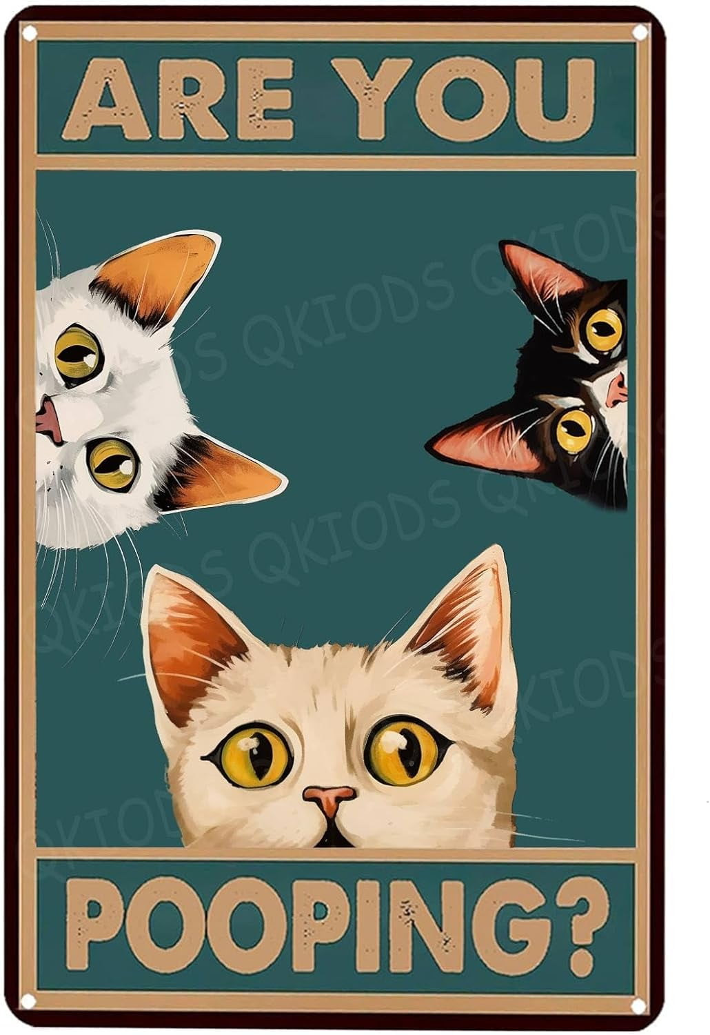 Cats Are You Pooping Funny Vintage Tin Sign Metal Signs for Cat Lovers ...