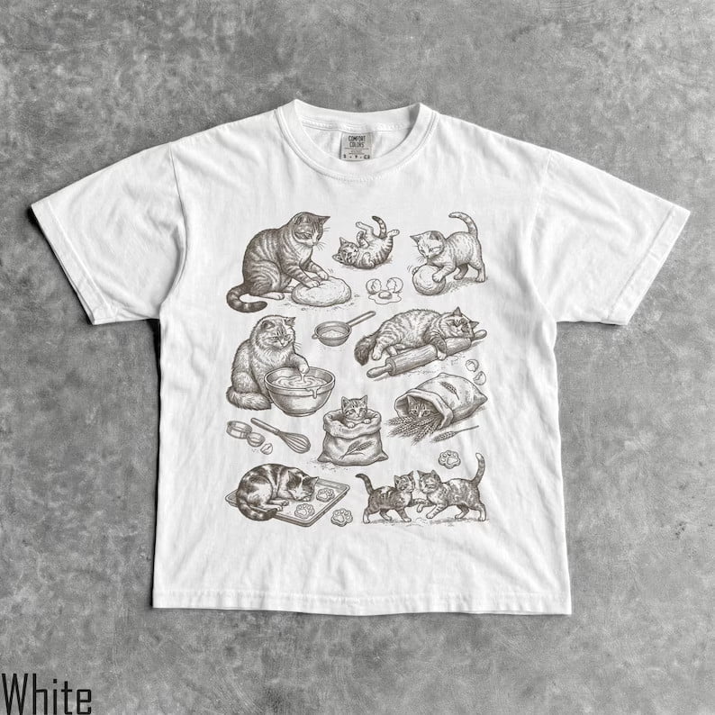 Cats Baking Chef Kitchen Animal Lover Unisex T-Shirt - Walmart.com