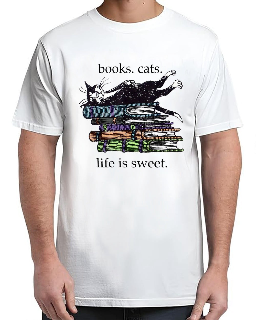 Cats Books Lover Vintage T-Shirt - Walmart.com