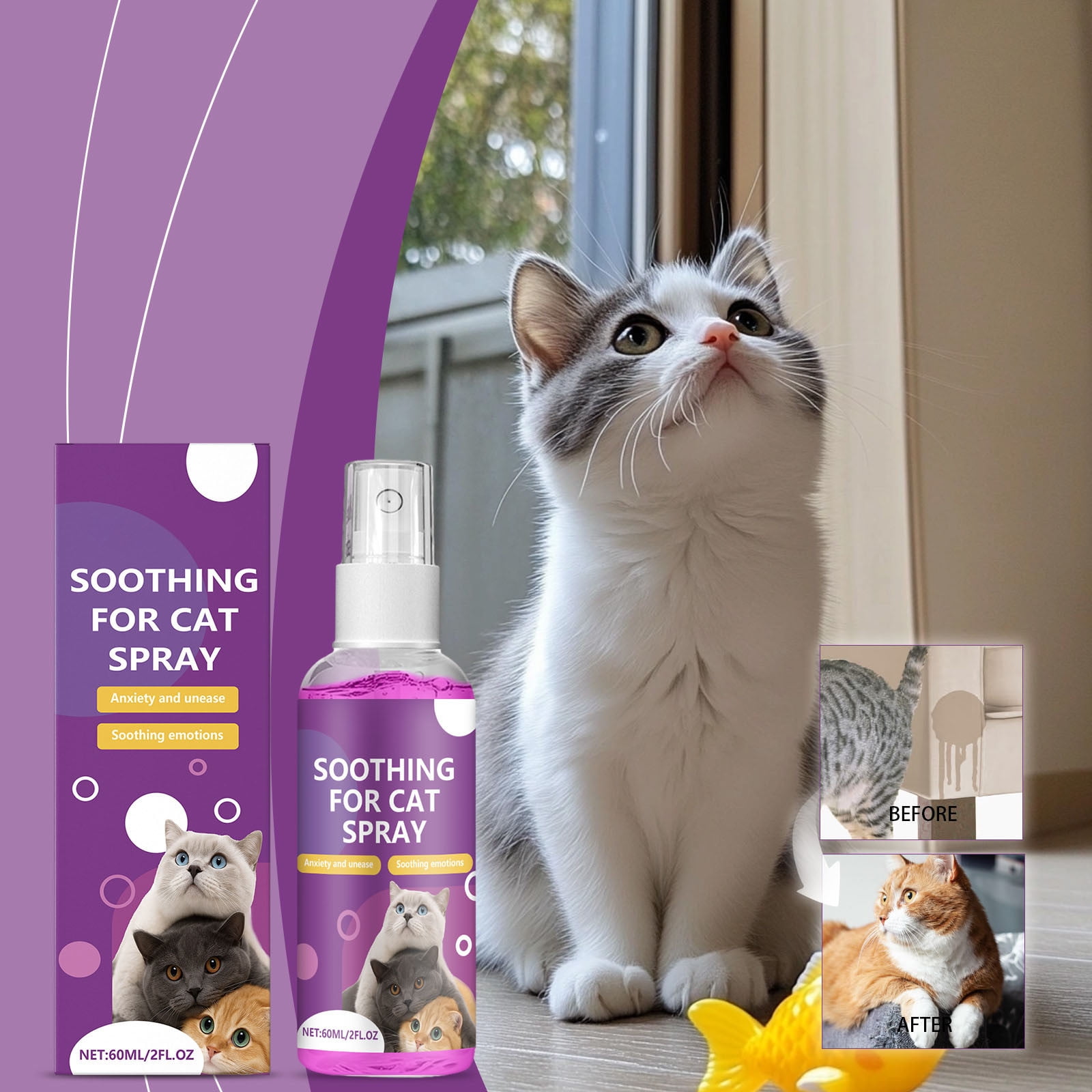 Cats Calming Spray Natural Calming Solution For Cats Cats Calming Spray ...
