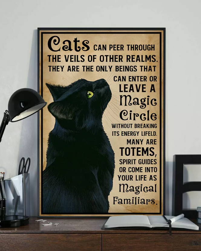 Cats Can Peer Through the Veils of Other Realms I Love Cat Black Cat ...