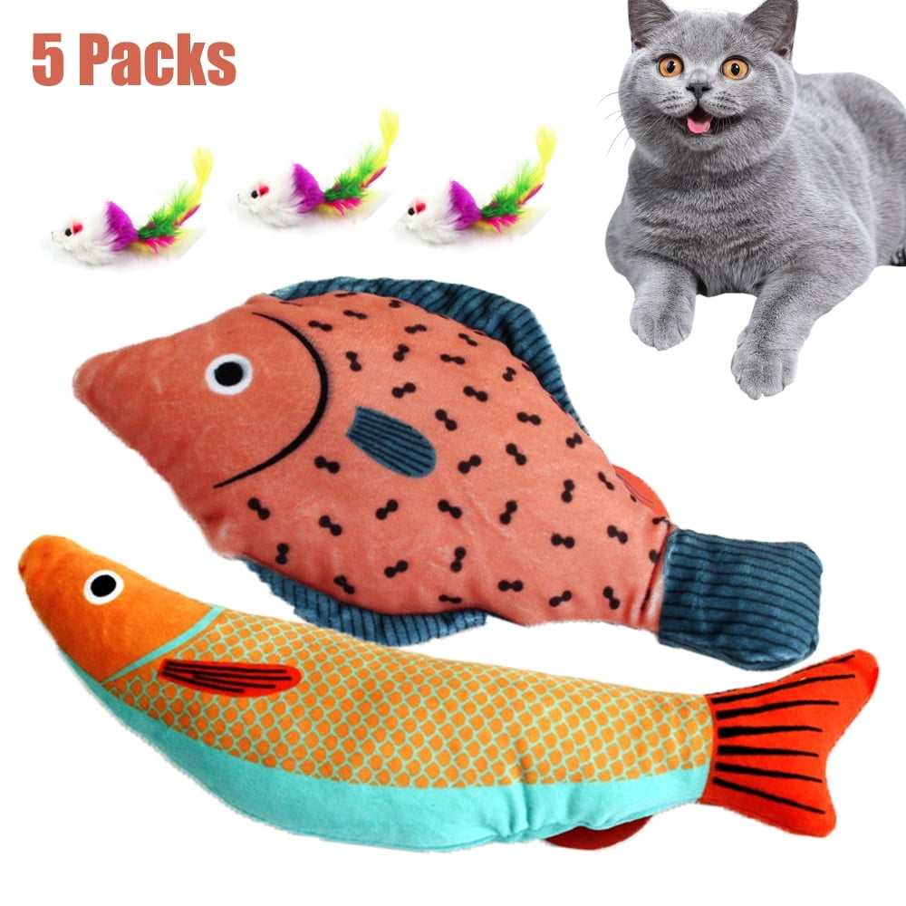 Cats Catnip Toys,Likaty Realistic Fish Interactive Toys for Kitty Pets ...