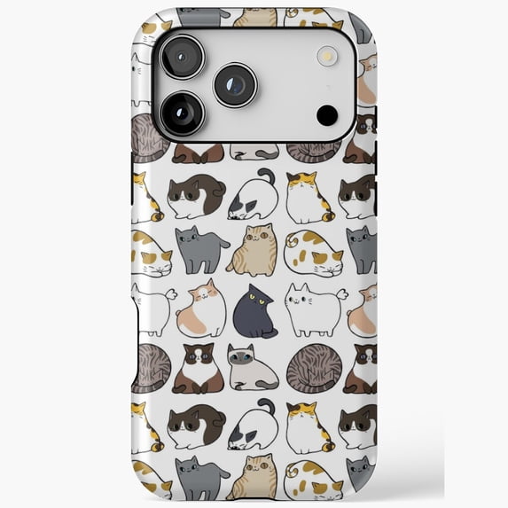 Cats Cats Cats Funny Kitten Pattern Cute Feline Group Case for iPhone ...