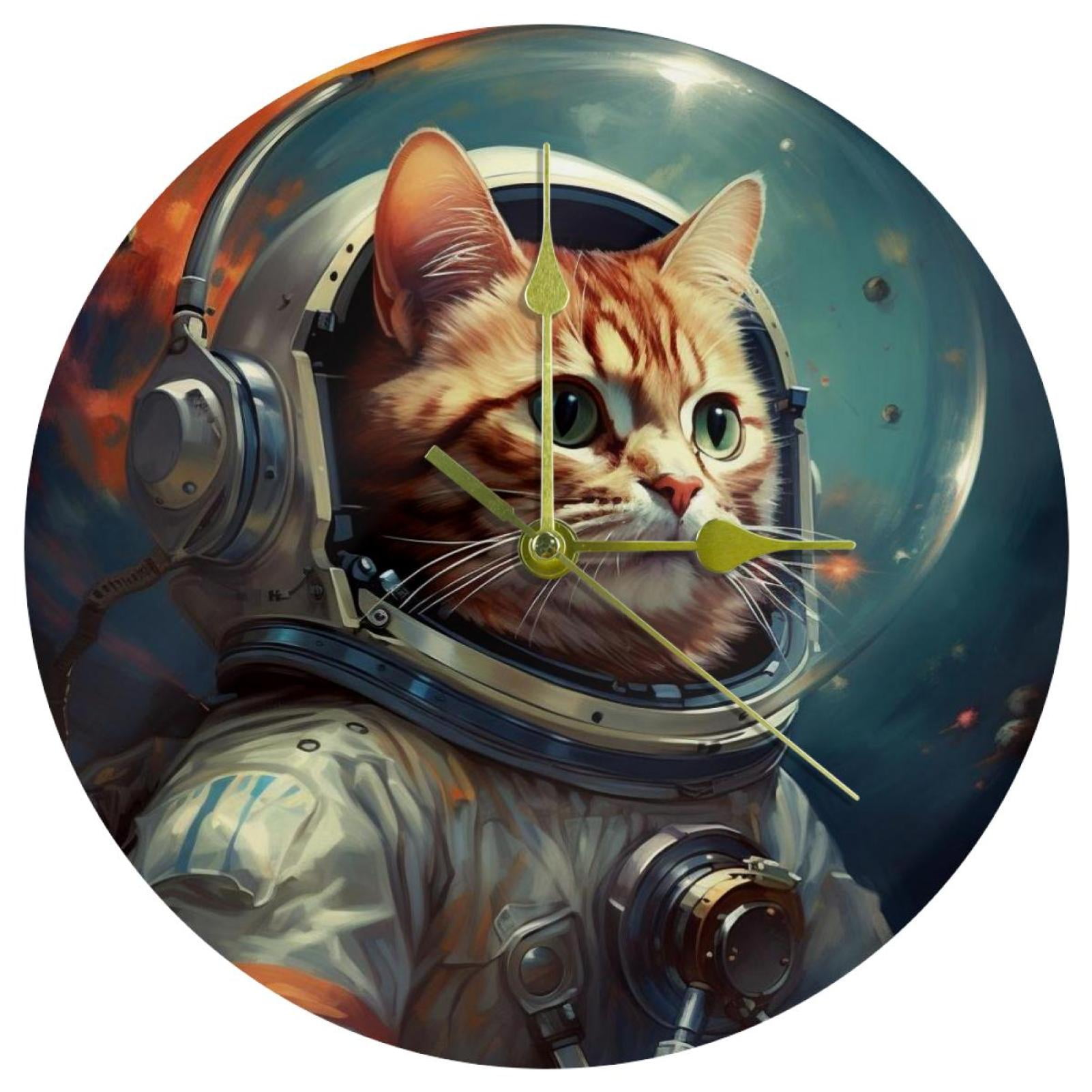 Cats Circular Acrylic Wall Clock - Stylish Timepiece for Modern Decor ...