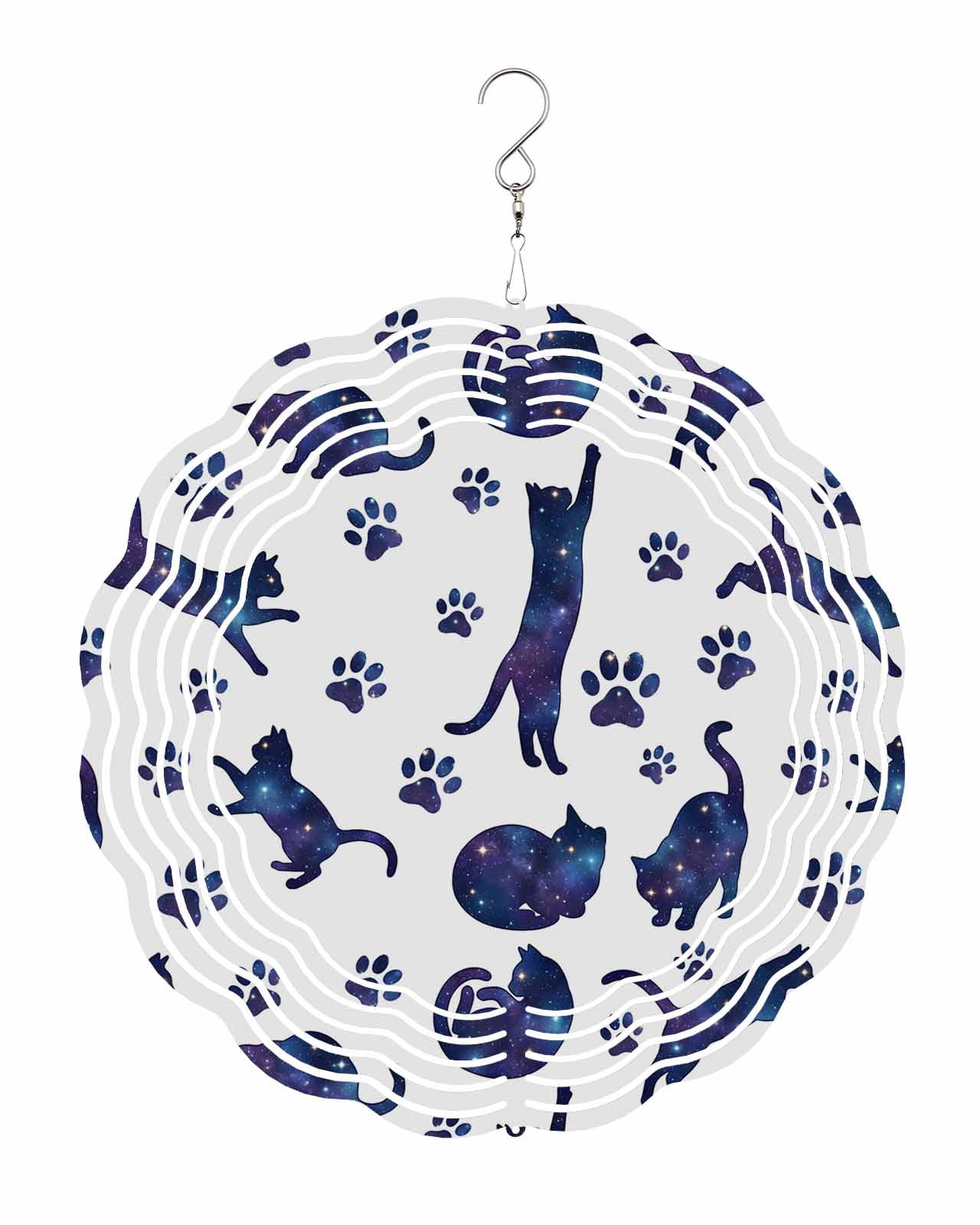 Cats Claws Wind Spinner for Garden Yard 8In, Dreamy Purple Blue Sky ...