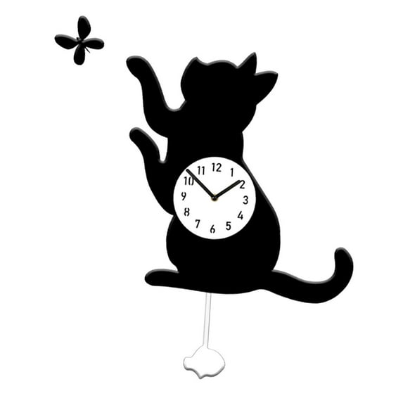 Cats Clock for Kitchen Bedroom Decorative Clock Acrylic Wall Clocks ...