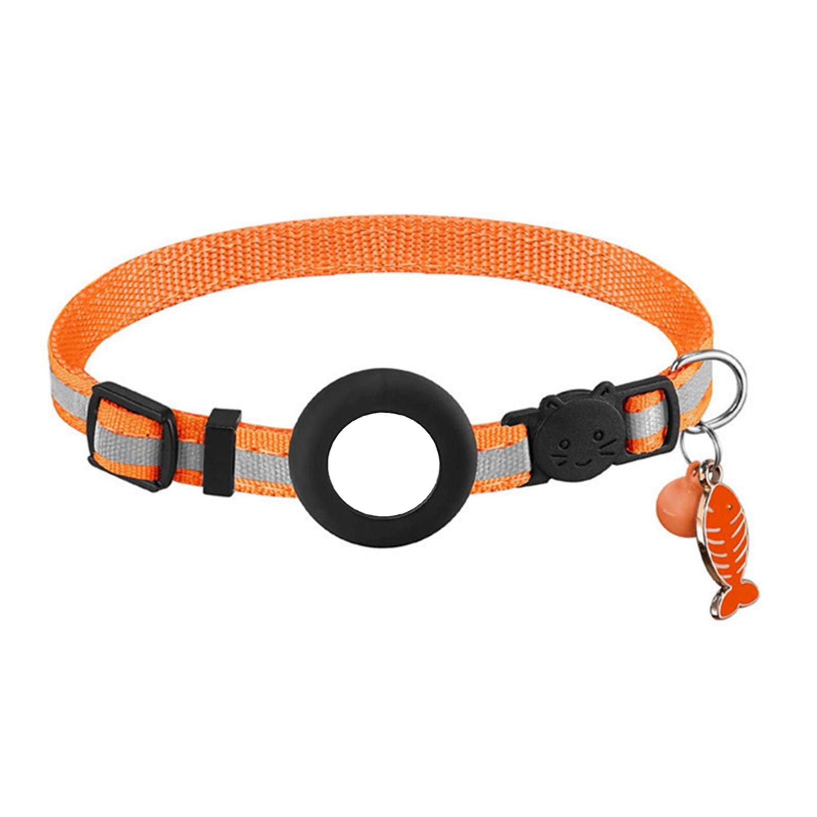 Cats Collar Breakaway Reflective Pet Collar with Tracker-Holder & Bell ...