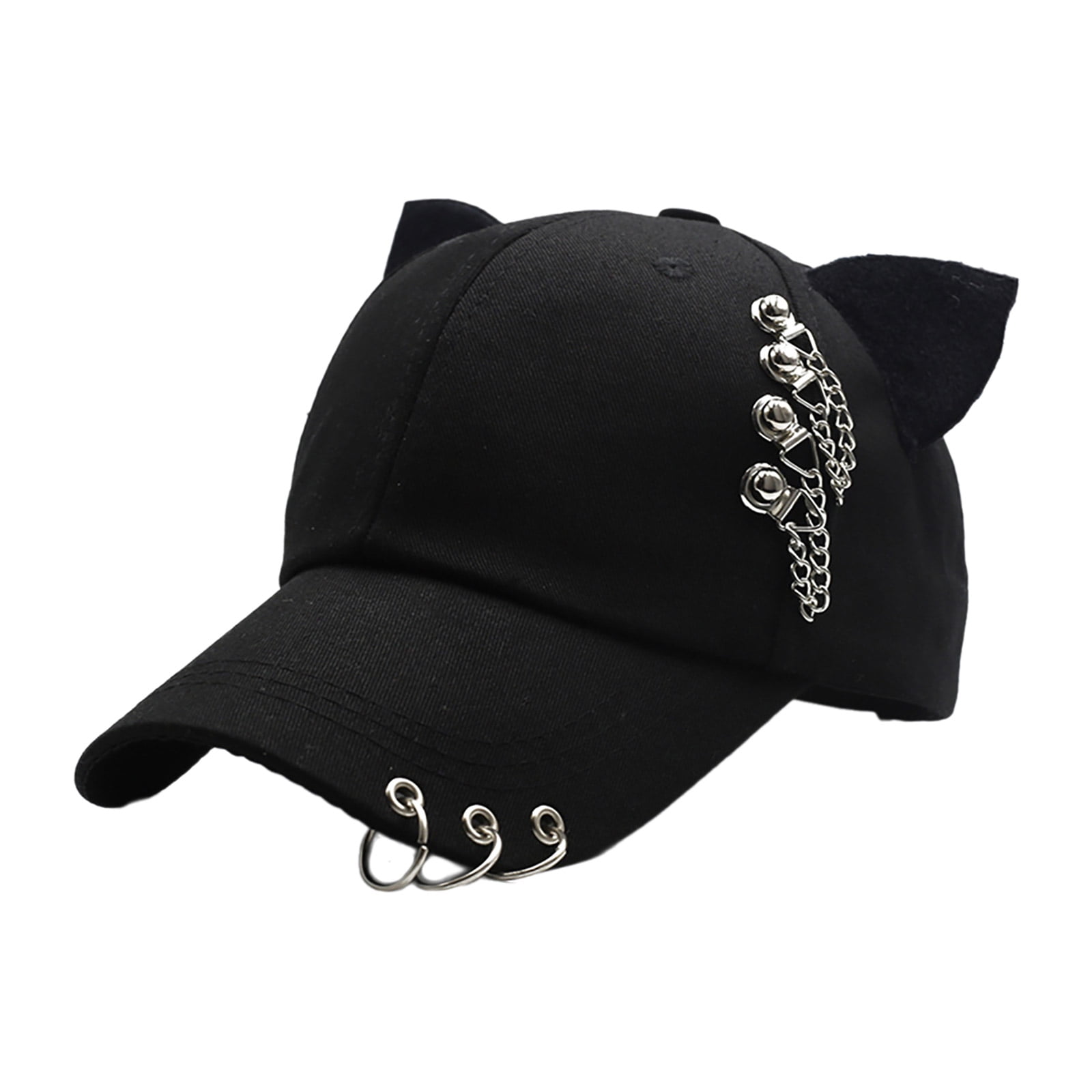 Cats Ear Baseball Hat for Girls Women Kitten Ears Casual Hat for Sports ...