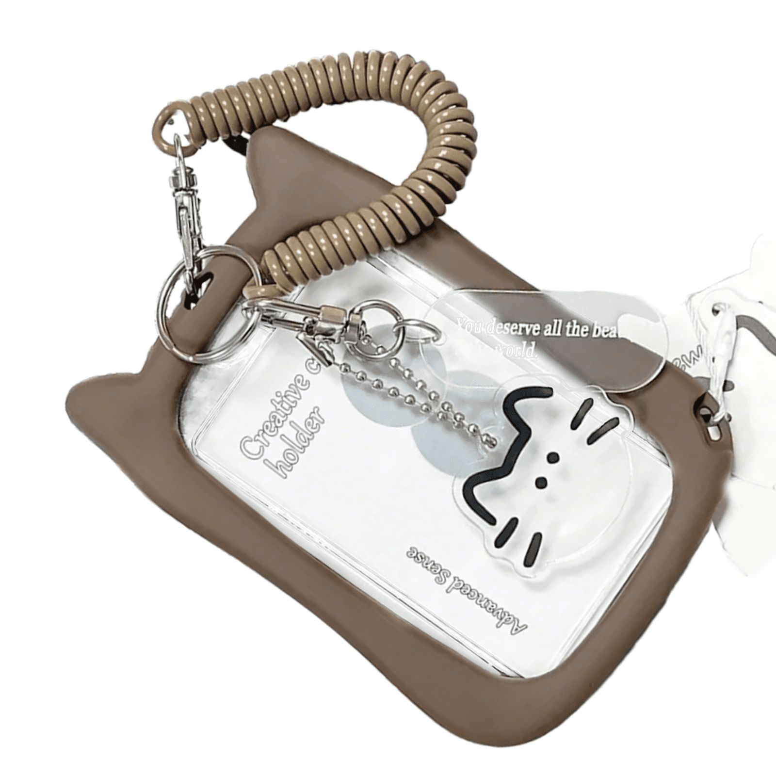 Cats Ear Photocard Holders Lovely Card Covers Keychain Pendant ...