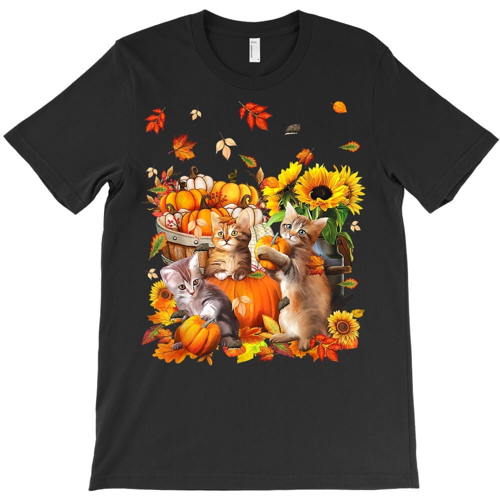Cats Fall Autumn Pumpkins Thanksgiving Matching Sunflower Themed - Eco ...