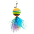 Cats Feathered Toy Sphere Toy Teaser with Bells Colorful Catcher Teaser ...
