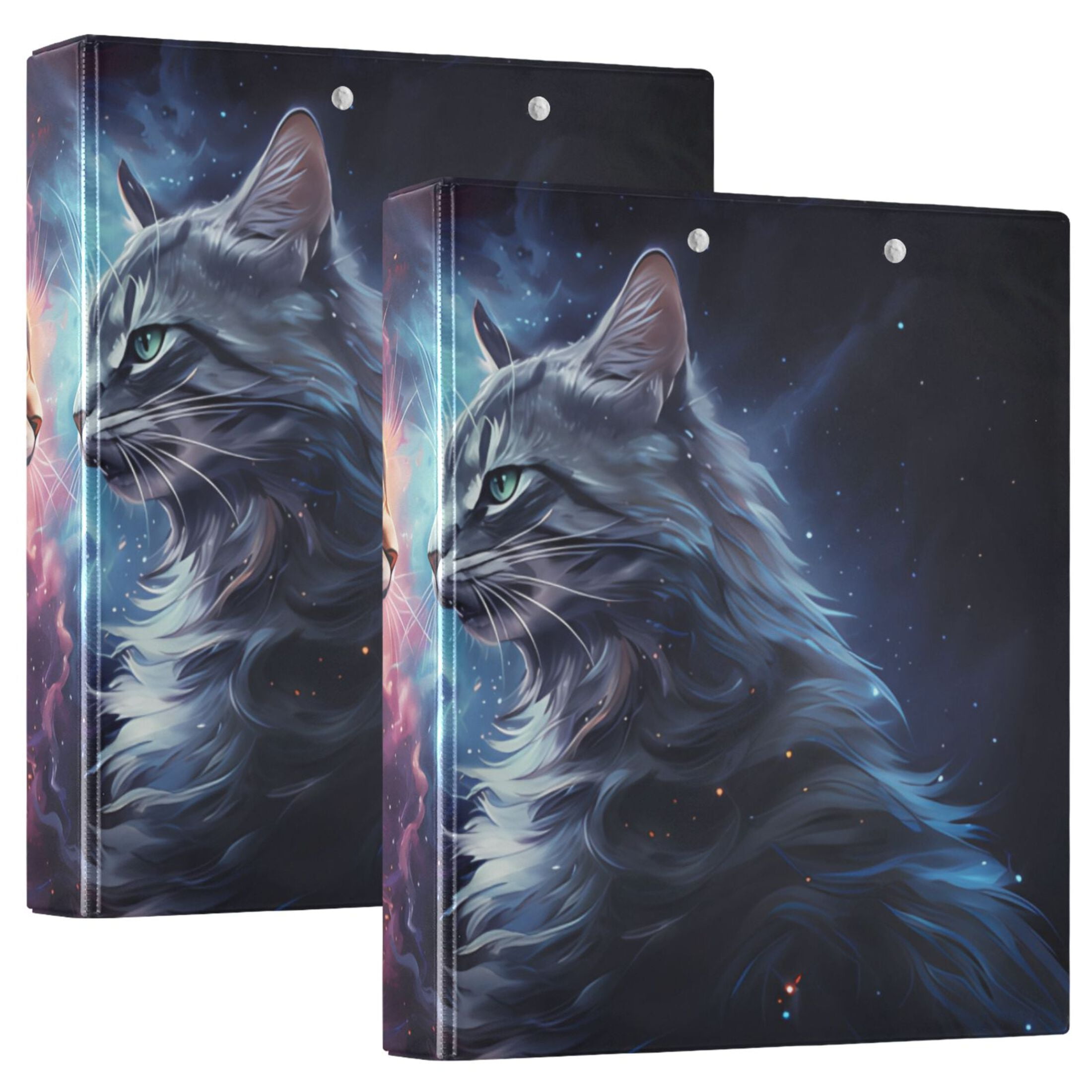 Cats Fight 3 Ring Binders 1.5 inch Hardcover File Folders with Interior ...