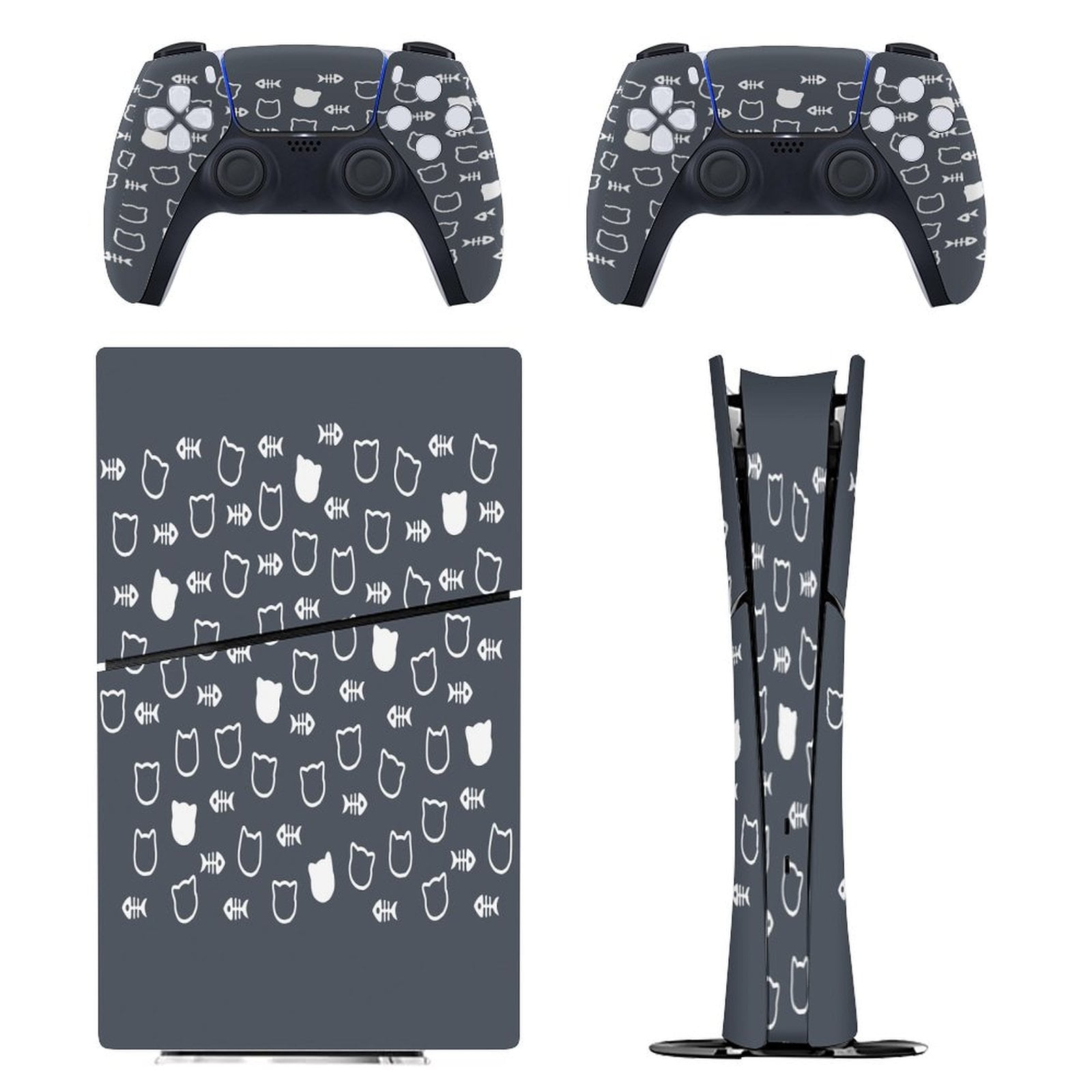 Cats, Fishbones PS5/PS5 Slim Digital Disc Skin Sticker For Console And ...
