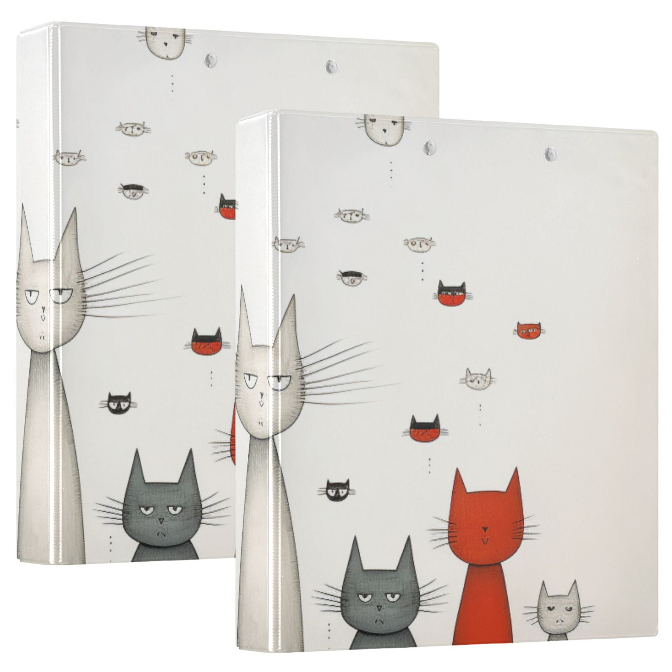 Cats Flies 3 Ring Binders 1.5 inch Hardcover File Folders with Interior ...