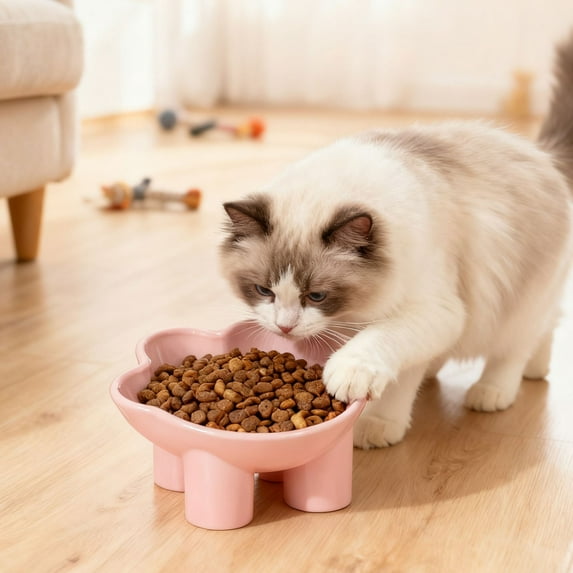 Cats Food Bowl Large Capacity Pet Food Bowl Cute Drinking Bowl For Cats ...