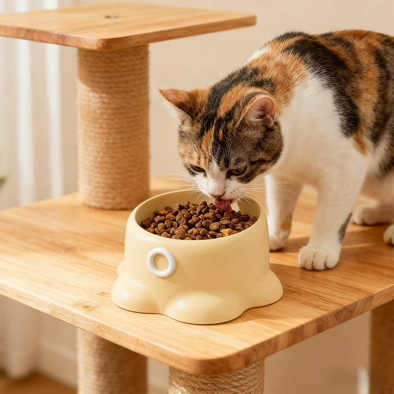 Cats Food Bowl Large Capacity Pet Food Bowl Cute Drinking Bowl For Cats ...