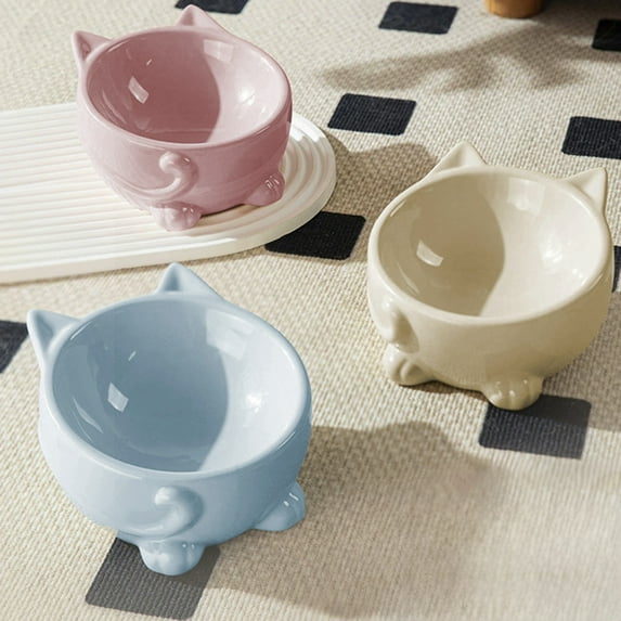 Cats Food Bowl Large Capacity Pet Food Bowl Cute Drinking Bowl for Cats ...