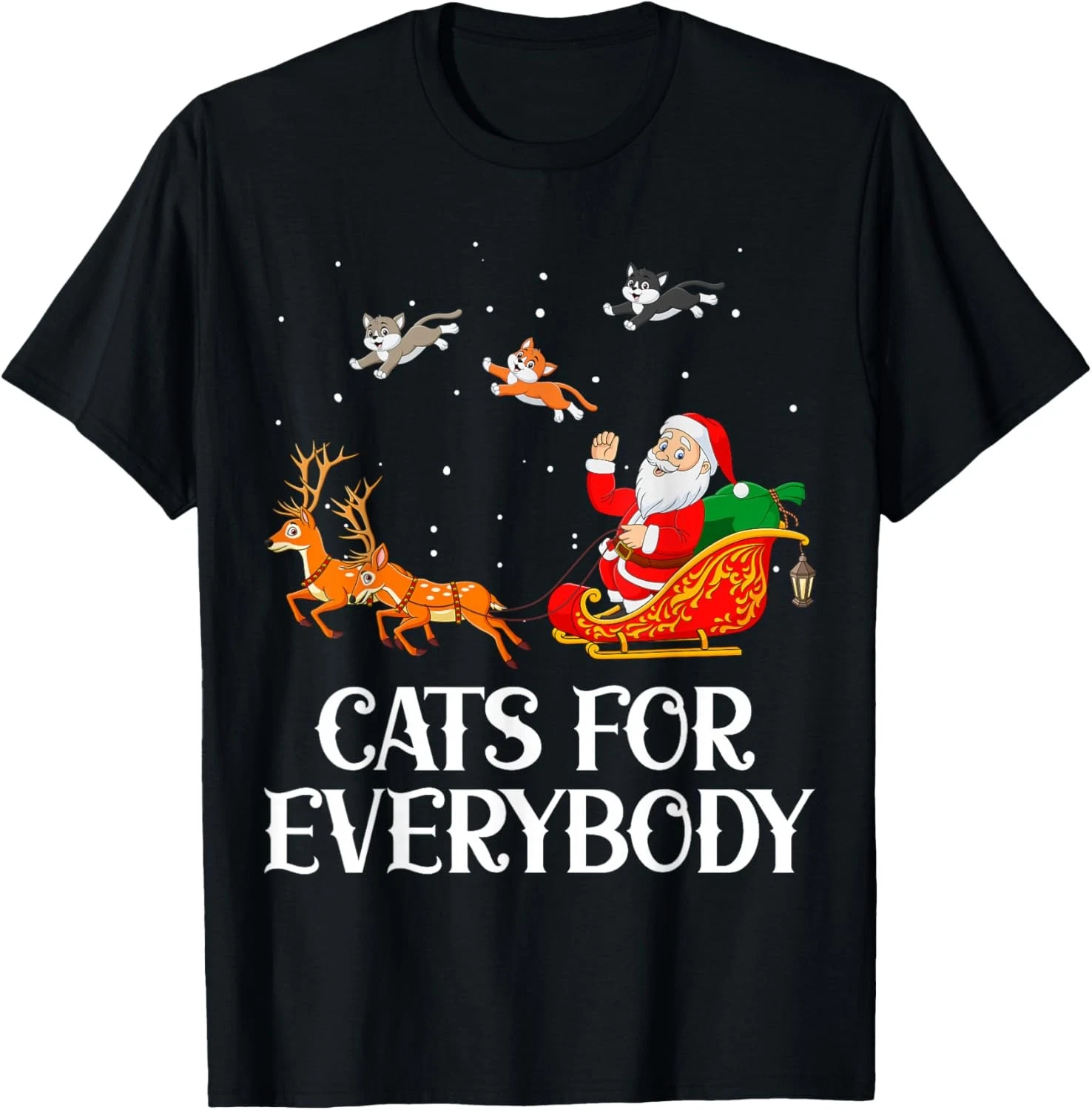 Cats For Everybody Jolly Red Hat Man Christmas Unisex T-Shirt up to ...