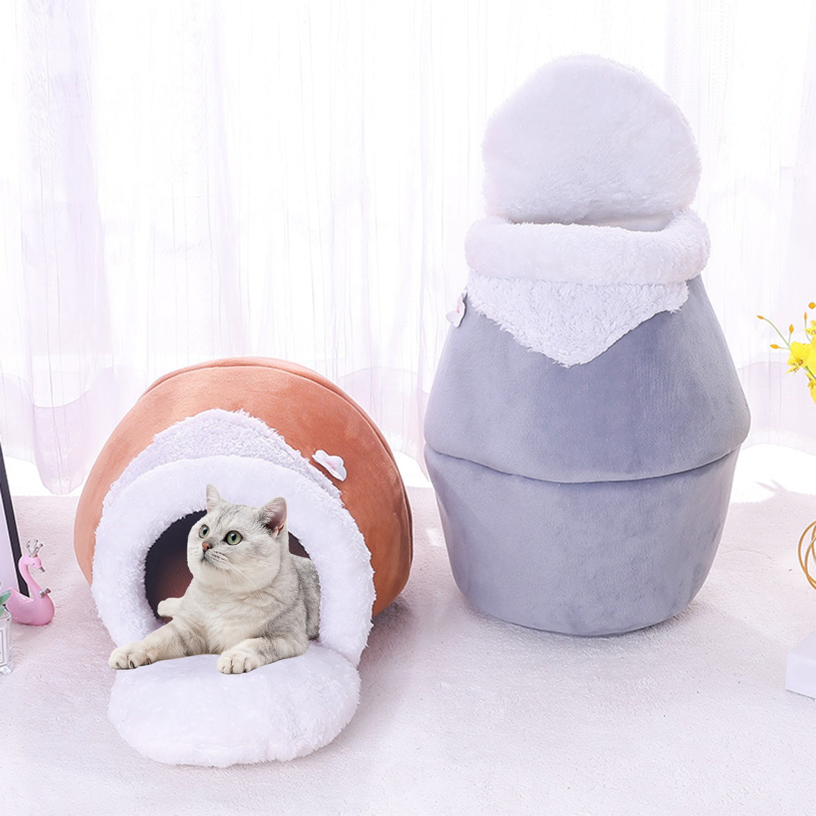 Cats Fossa Sleeping Bag,Foldable Cat House,Thick Closed Design for ...