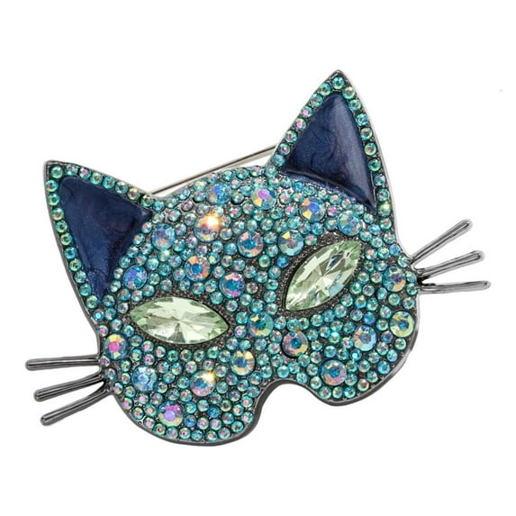 Cats Head Brooch Retro Rhinestones Designs Alloy Metal Jewelry for ...