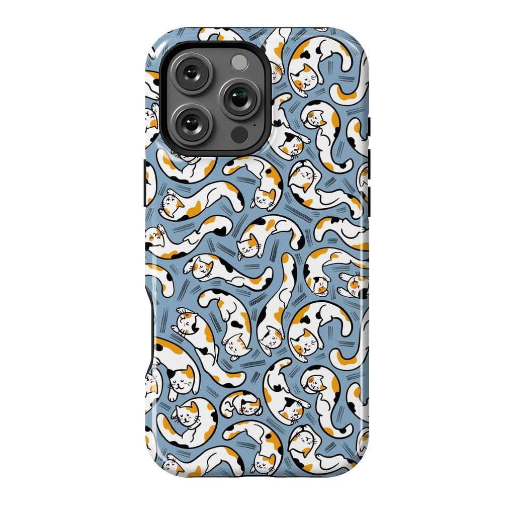 Cats Illustration Cute Pattern Art For iPhone 11 to 17 Pro Max ...